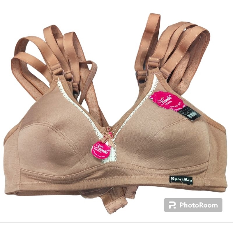 Jual 6 PCS SPORT BRA BH JUMBO BRA IBU IBU BUSA TIPIS LUFFY 673 | Shopee ...
