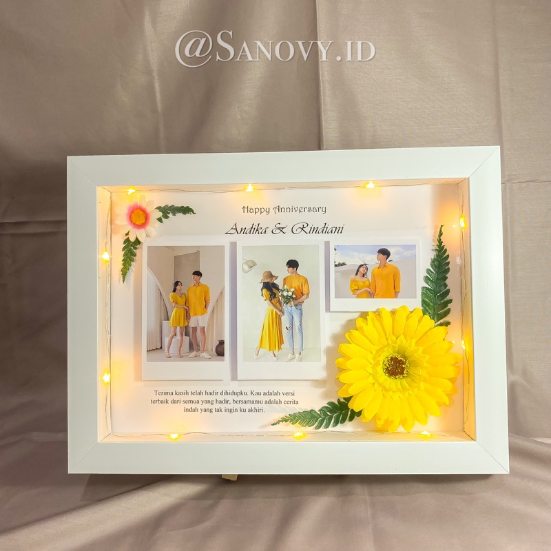 Jual FRAME 3D BUNGA MATAHARI UKURAN 21X30 /KADO ULANG TAHUN/KADO WISUDA ...