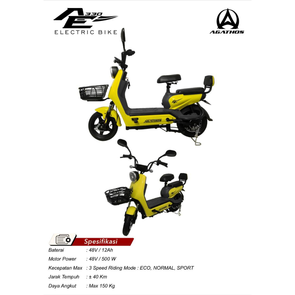 Jual Sepeda Listrik Dewasa Pacific Agathos AE-330 Garansi Resmi | Shopee Indonesia