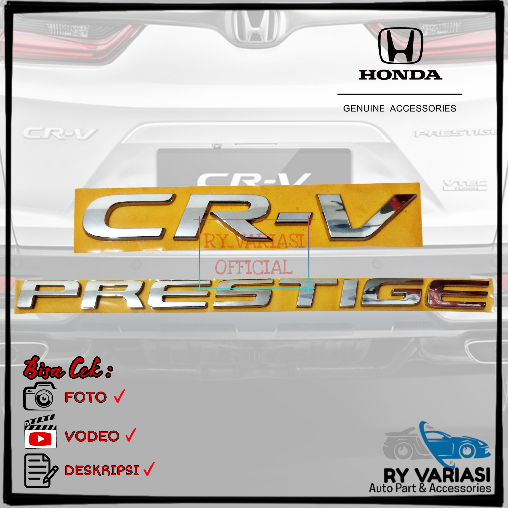 Jual Emblem Honda CRV Original/ Emblem Prestige/ Emblem Bagasi Honda CR ...