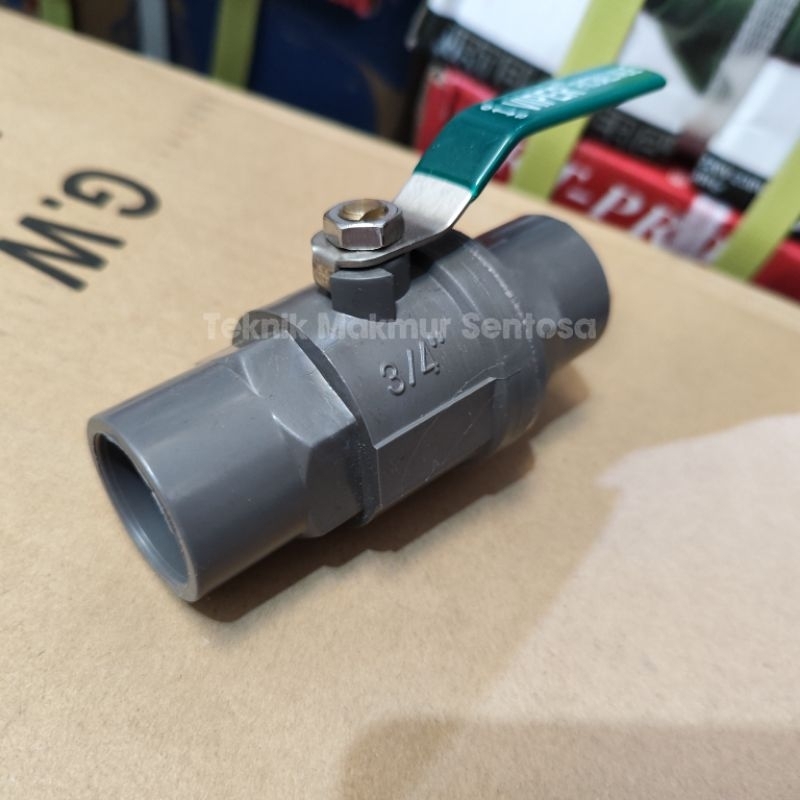 Jual Stop Kran Air PVC 3/4" Gagang Besi - Ball Valve 3/4 Inch Keran | Shopee Indonesia