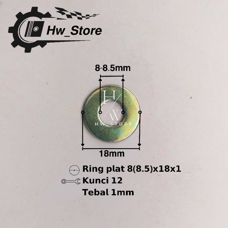 Jual RING PLAT 8x18x1 Warna Kuning Dan Putih (PAKET 100PCS) | Shopee ...