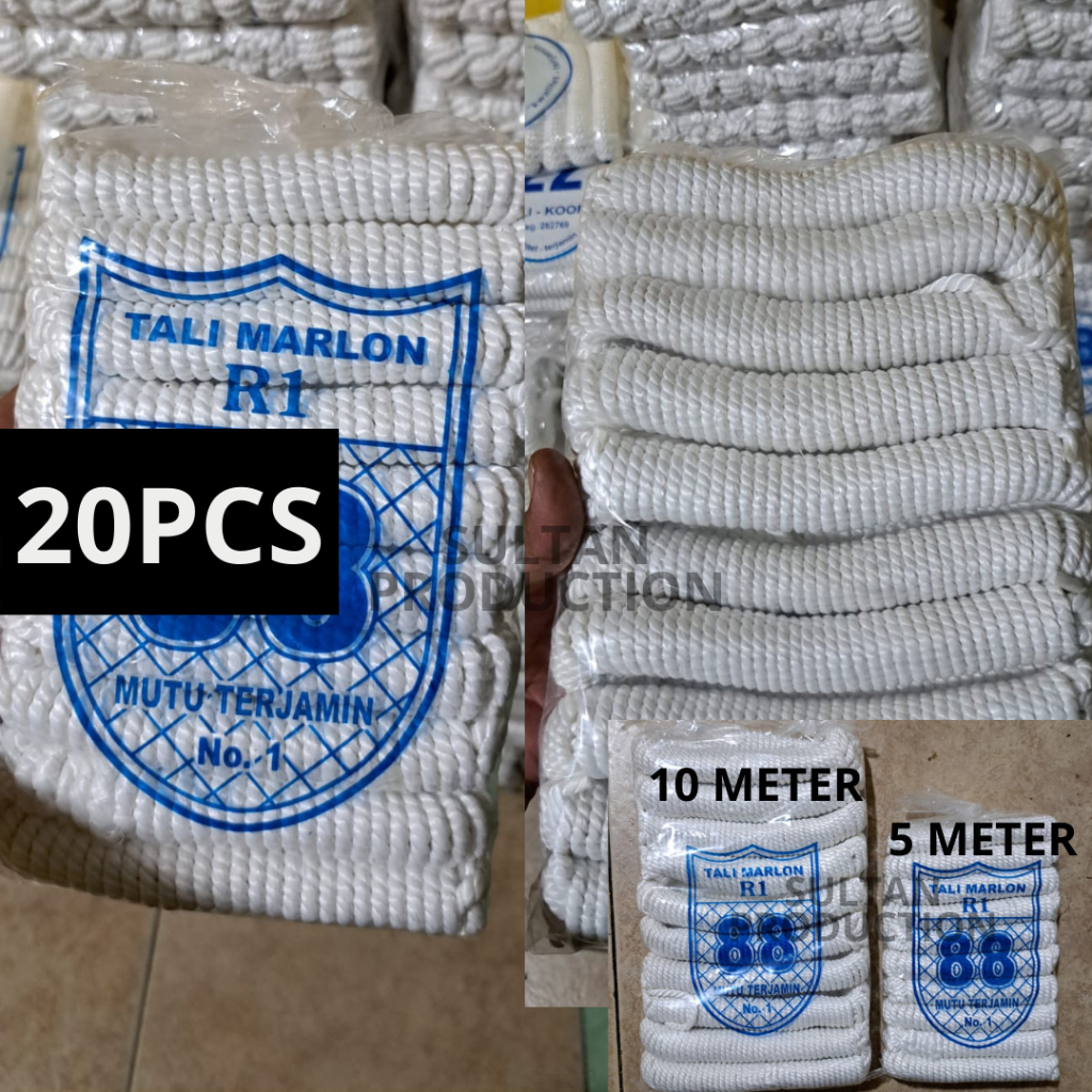 Jual 20 Pcs Tali Marlon Pramuka Tali Pramuka Nylon Tambang Panjang 5 ...