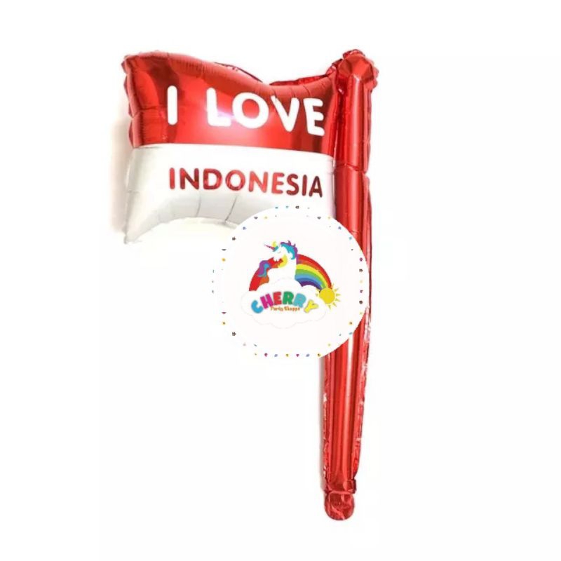 Jual balon foil stik bendera merah putih bisa dipegang (besar) | Shopee ...