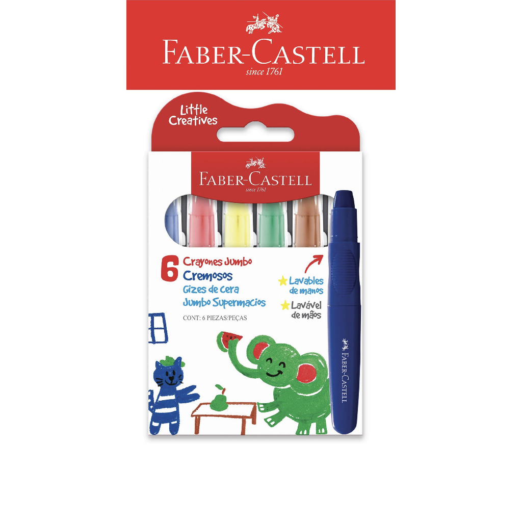 Jual Faber-Castell Little Creative Series - 6 Jumbo Creamy Crayons ...