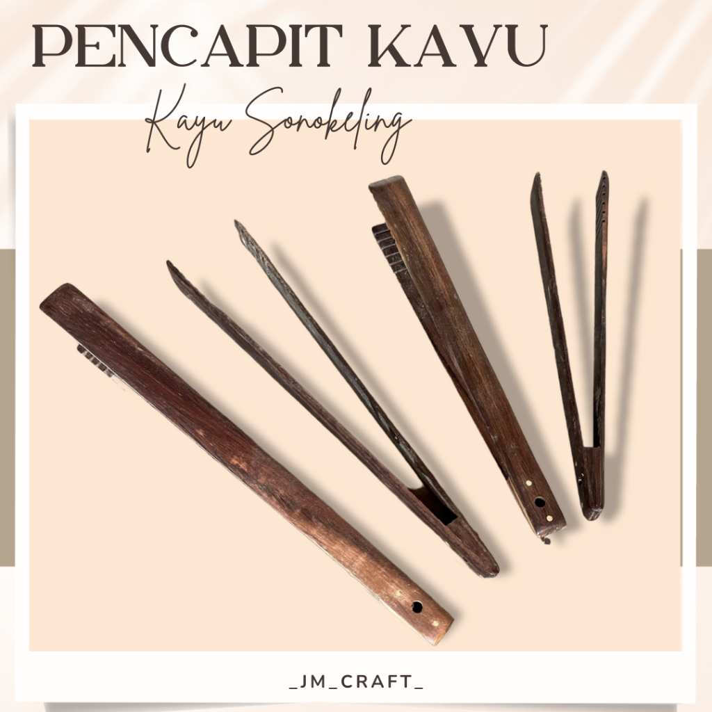 Jual [JM Craft] Pencapit Kayu / Penjepit Kayu Sonokeling (Tongs ...