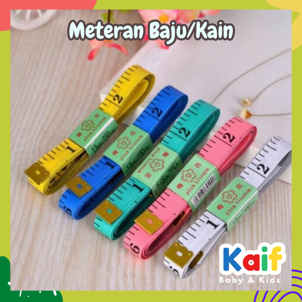 Jual Meteran Baju dan Kain/Pita Pengukur Meteran Pakaian/Metlin Ukur ...