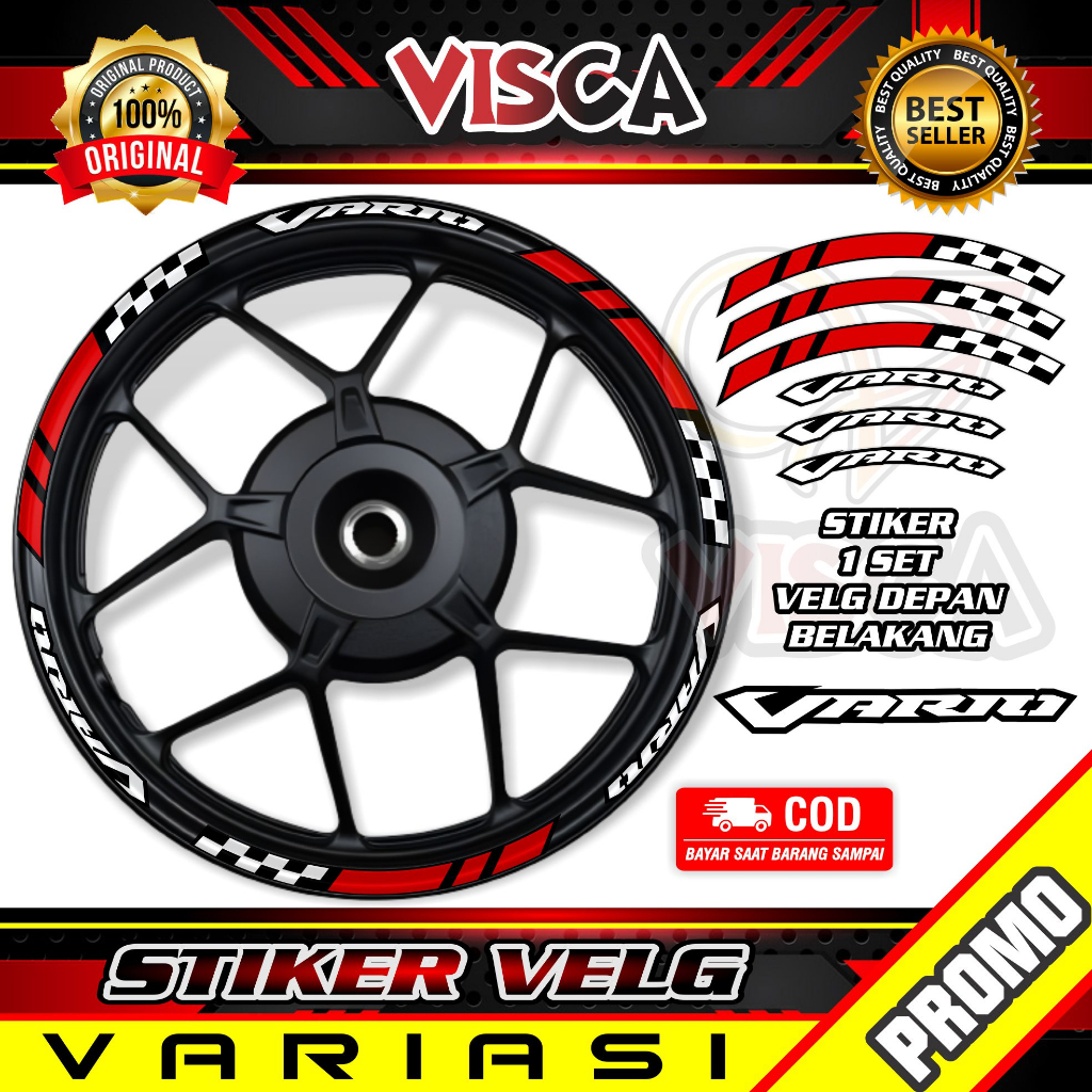 Jual Stiker Velg List Velg Motor Stiker Velg VARIO Motif RACING FLAG ...