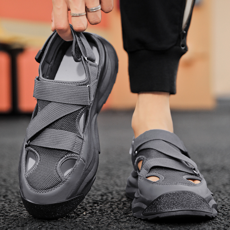 Jual Mainland Sepatu Sandal Cowok Kekinian Fashion Santai Sandal Pria ...