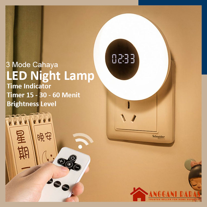 Jual Lampu Colokan Tempel Dinding Lampu Tidur Bayi Anak Dengan Remot ...