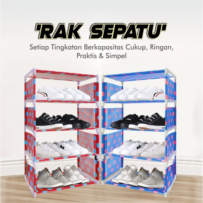 Jual RAK SEPATU PORTABLE / SHOES RACK 5 LAYER / TEMPAT SENDAL SANDAL ...