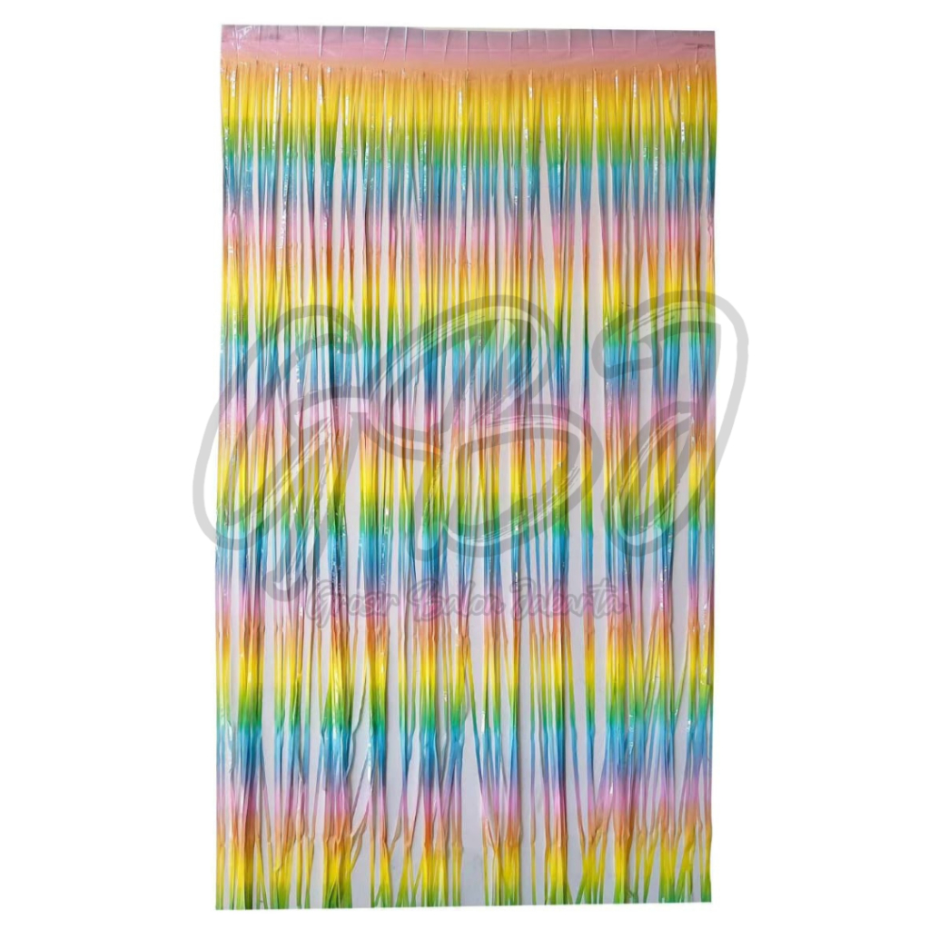 Jual TIRAI FOIL MOTIF Ulang Tahun / Rumbai / Backdrop / Banner (Rainbow ...