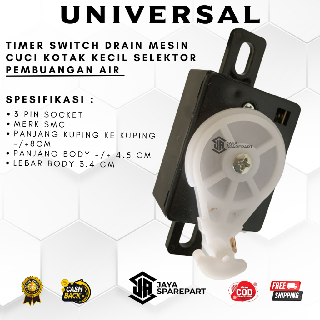 Jual TIMER SWITCH DRAIN MESIN CUCI KOTAK KECIL SELEKTOR PEMBUANGAN AIR ...