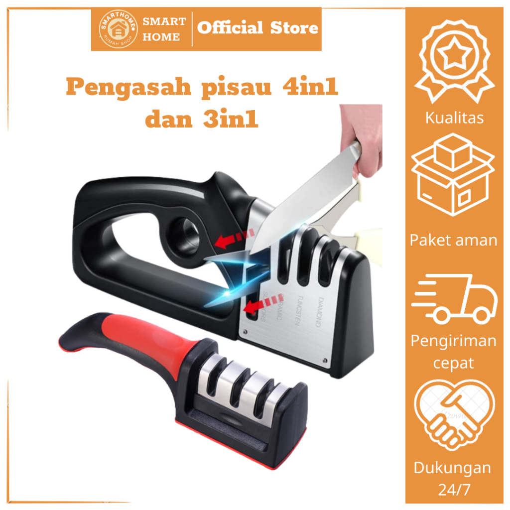 Jual Pengasah Pisau MULTI-FUNGSI 4IN1/ Pisau Asah, Gunting, Pisau ...