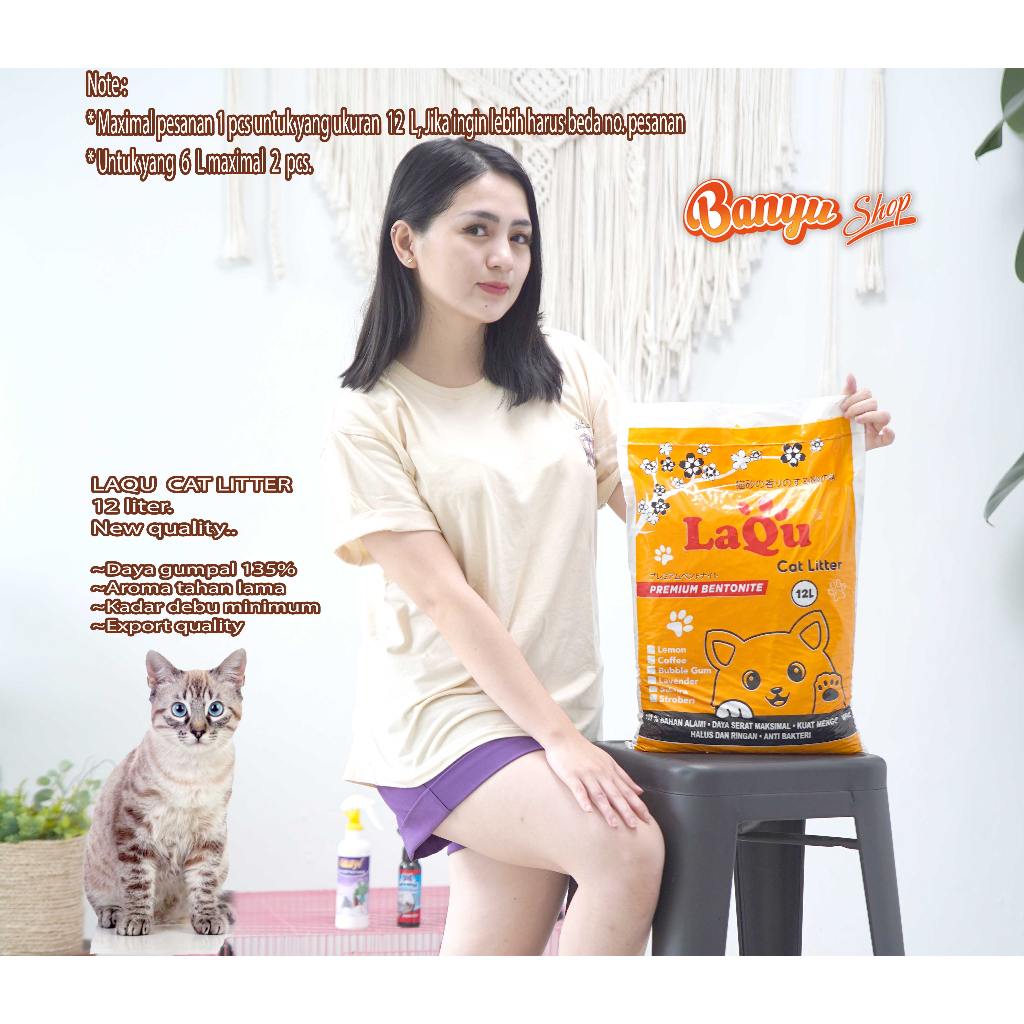 Jual Lagi promo-6 liter pasir kucing gumpal wangi laqu-SEGERA DI ORDER ...