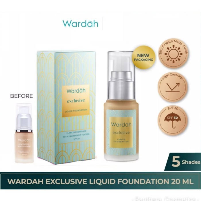 Jual Wardah Exclusive Liquid Foundation 20 ml | Shopee Indonesia
