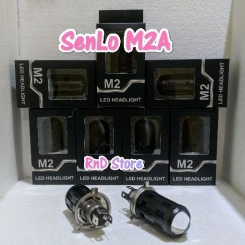 Jual SenLo M2A Premium Bohlam Lampu Led Projector Laser PnP H4 Motor ...