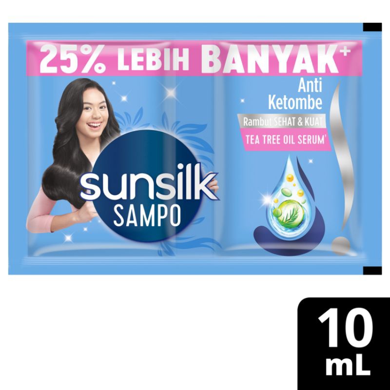 Jual Sunslik Shampo Anti Ketombe Tea Tree Oil Serum(1 Renteng Isi 12pcs ...