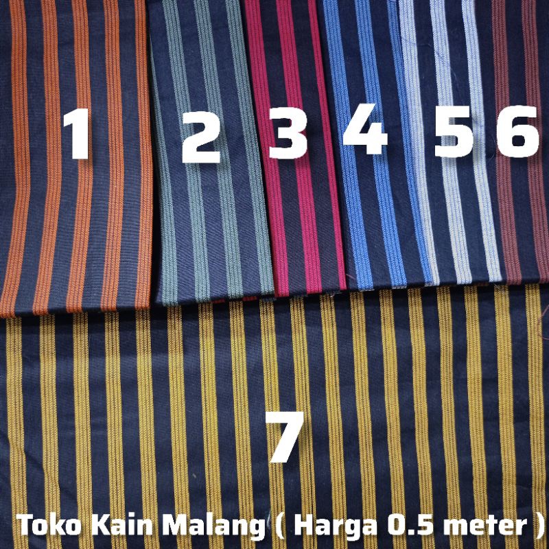 Jual Kain BATIK Lurik Salur Besar Lebar 1.12 meter (harga per 0,5 meter ...