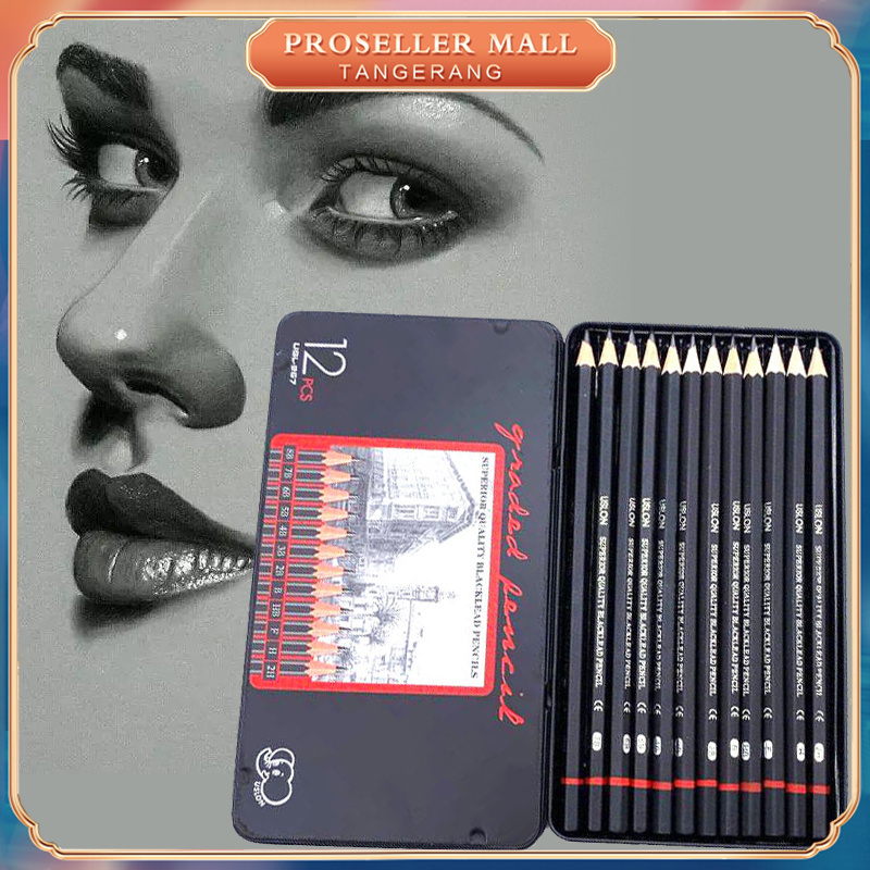 Jual Pensil Drawing Bahan Charcoal Pensil Sketsa 1 Set 2h - 8b Pensil Khusus Sketsa Set Lengkap ...