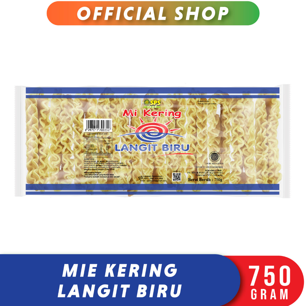 Jual Mie Kering Langit Biru 750 Gr (1 Pack) | Shopee Indonesia