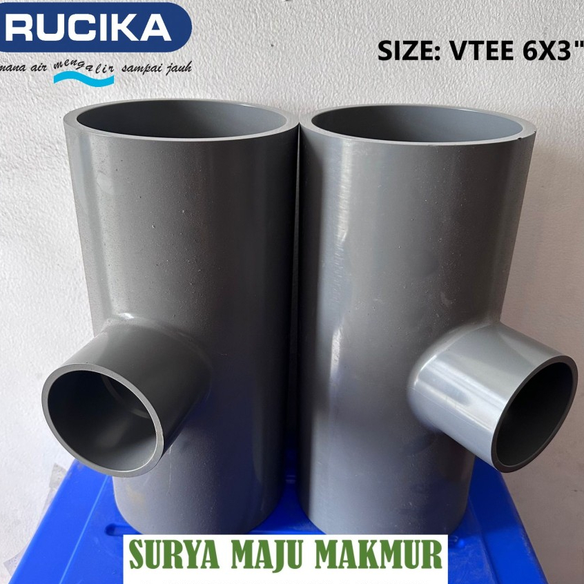 Jual TEE AW 6 x 3 inch RUCIKA PVC VERLOP TEE REDUCER TS VLOK REDUCING TEE | Shopee Indonesia
