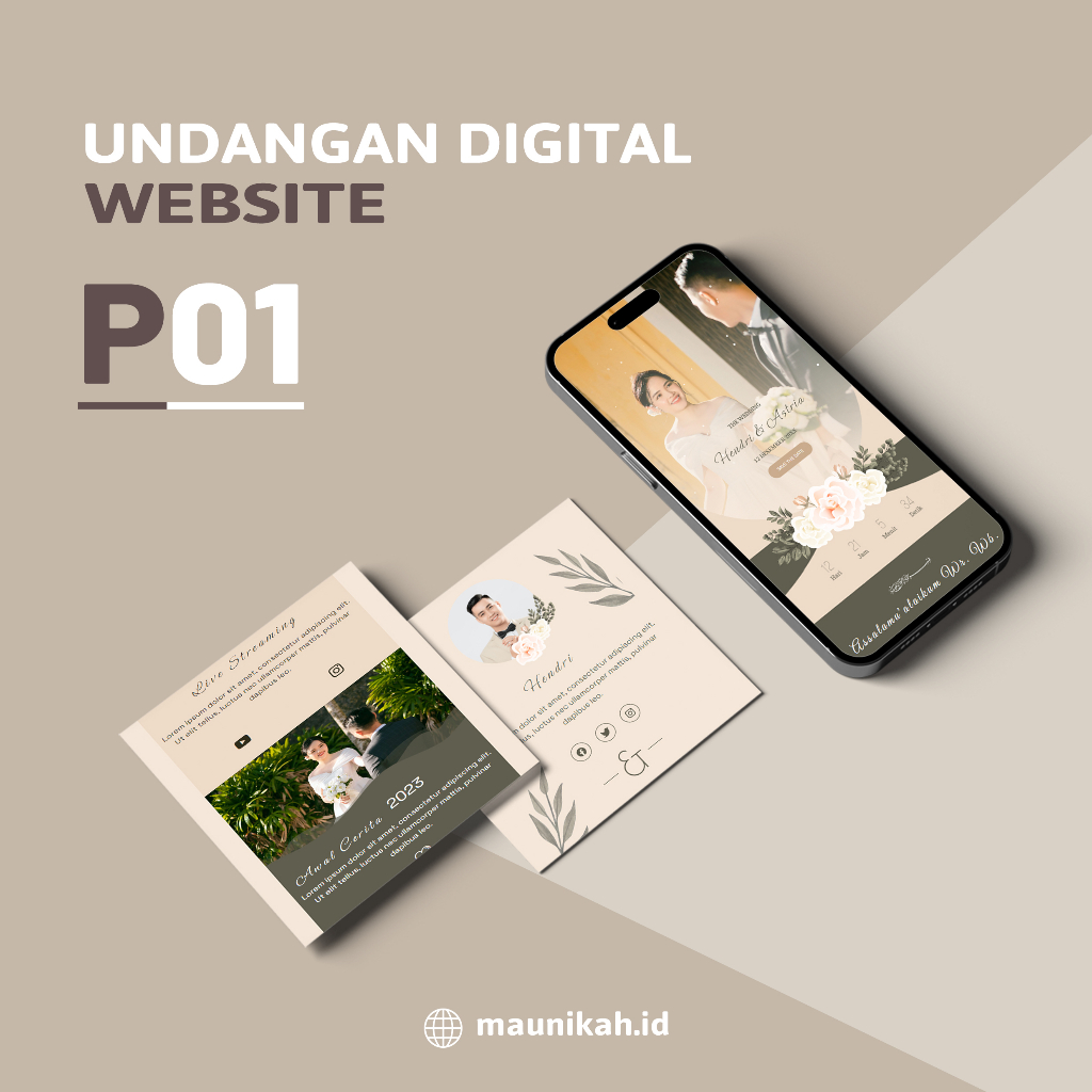 Jual Undangan Digital Website Pernikahan Premium Dengan Foto | Undangan ...