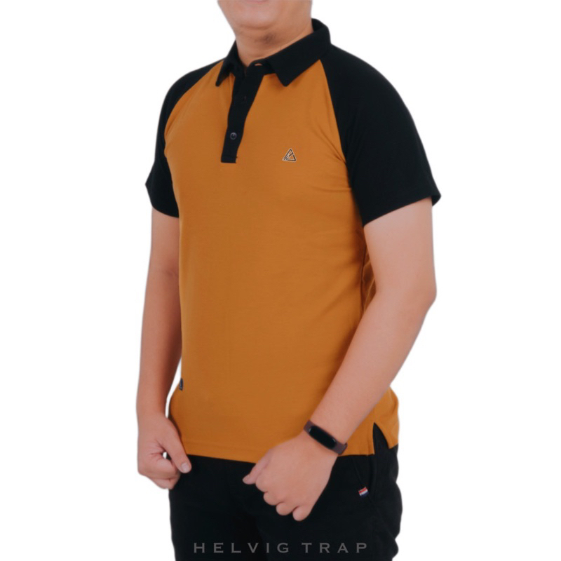 Jual Polo Shirt Helvig trap Polo ShirtPria Lengan Pendek Polos Kaos ...