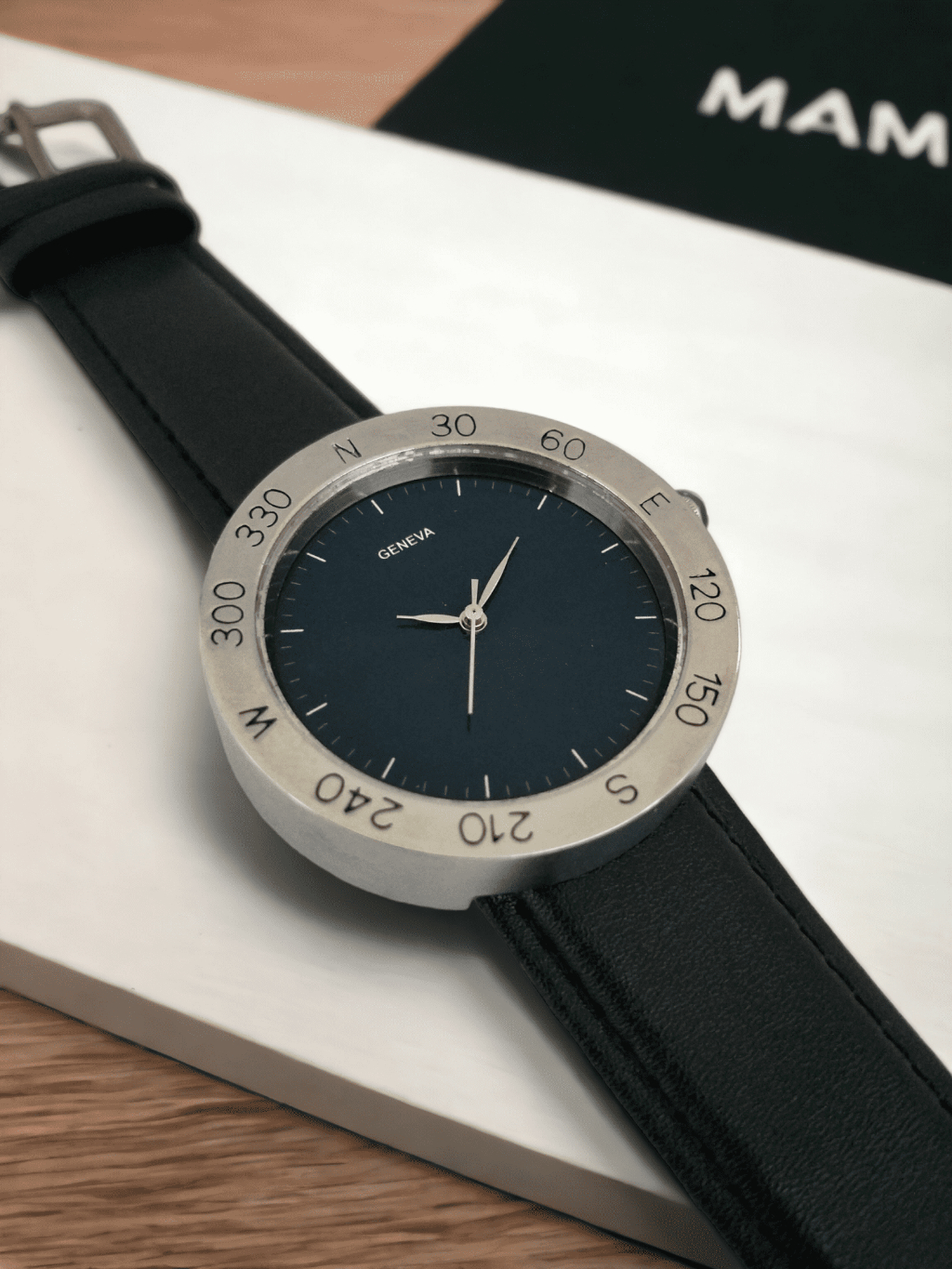 Jual Jam Tangan Pria Kulit Asli Original Warna Hitam Geneva G120 ...