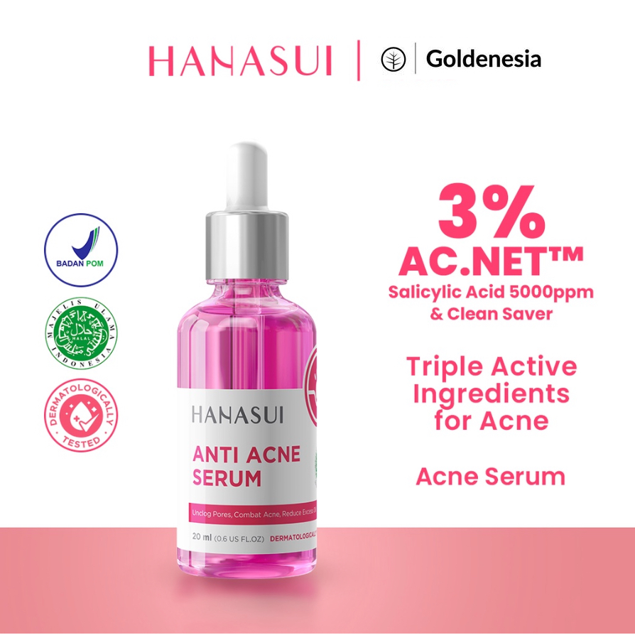 Jual Hanasui Anti Acne Serum New Look & Improved Formula | Shopee Indonesia
