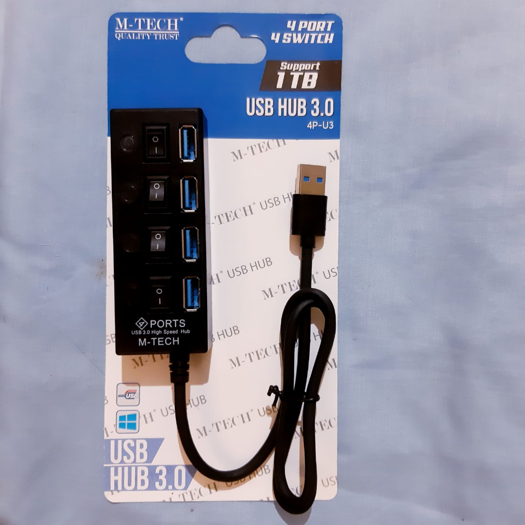 Jual KABEL USB HUB 3.0 M-TECH 4 PORT - USB HUB 3.0 DIGIGEAR 4 PORT 1.2M ...