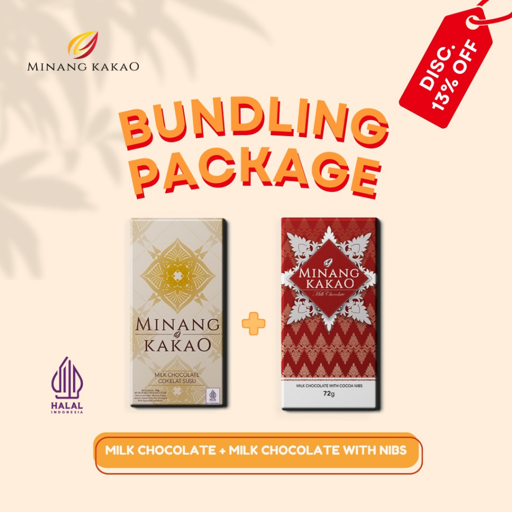 Jual Bundling Milk Chocolate 70gr + Milk Chocolate with Cocoa Nibs 72gr ...