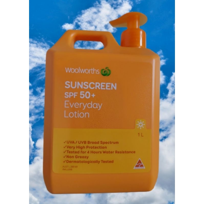 Jual Woolworths SUNSCREEN SPF 50+ Everyday Lotion 1L Ready!!! | Shopee ...