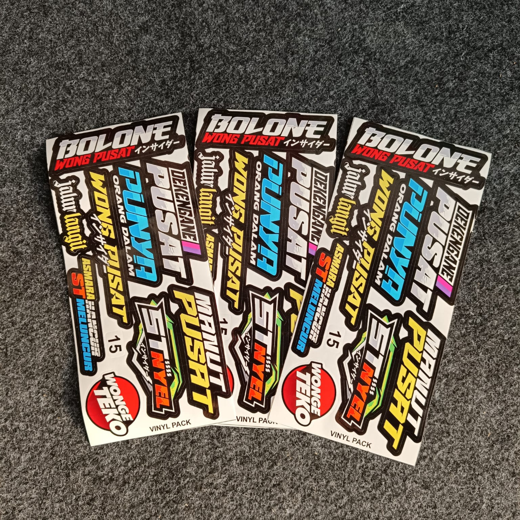 Jual Sticker Racing Vinyl Pack Dekengane Pusat / Wong Pusat Print & Cut ...
