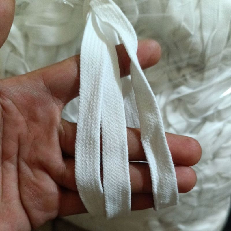 Jual Talikur full katun 13 mm / tali katun meteran putih flat | Shopee ...