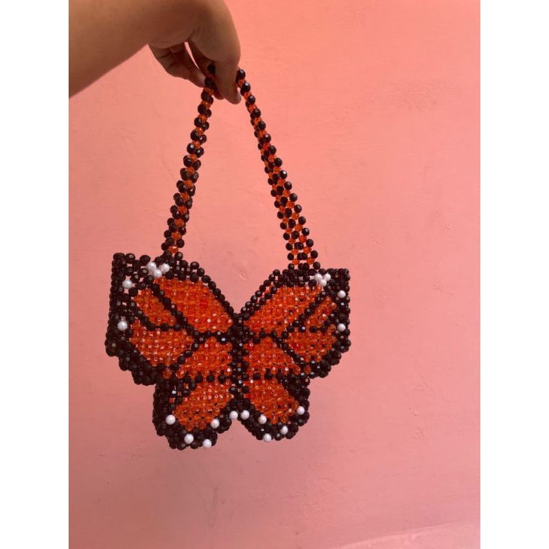 Jual butterfly bag/beads bag/pearlbag/tad manik | Shopee Indonesia