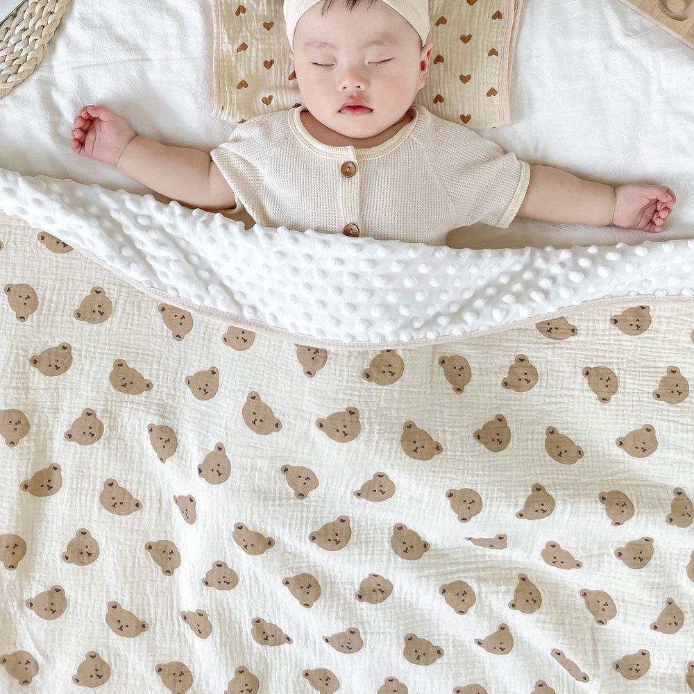Jual Leleoncare Selimut Bayi Halus Lembut/ Selimut Dot Bahan Polyester ...