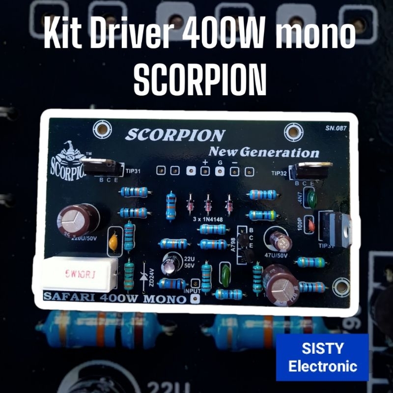 Jual kit Driver Power Amplifier 400W Mono SN-087 Scorpion | Shopee ...