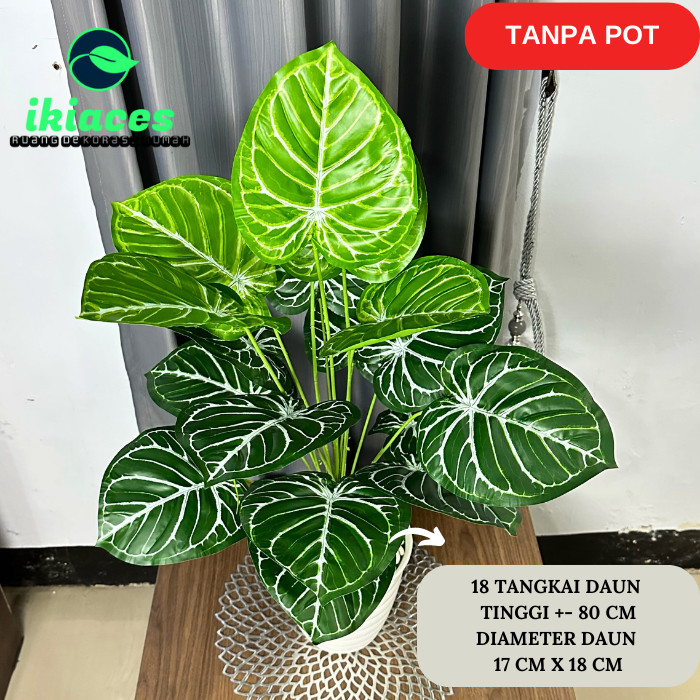 Jual DAUN AGLONEMA ARTIFISIAL POHON MONSTERA PLASTIK BUNGA POT HIAS ...