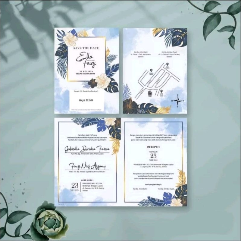 Jual Undangan pernikahan sudah jadi siap cetak modern dan menarik seri ...