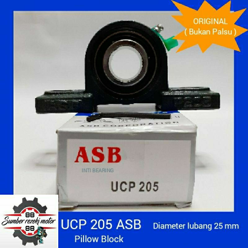 Jual PILLOW BLOCK UCP 205 ASB ASLI UNTUK AS 25MM BEARING DUDUK ORIGINAL LAHER BANTALAN | Shopee ...