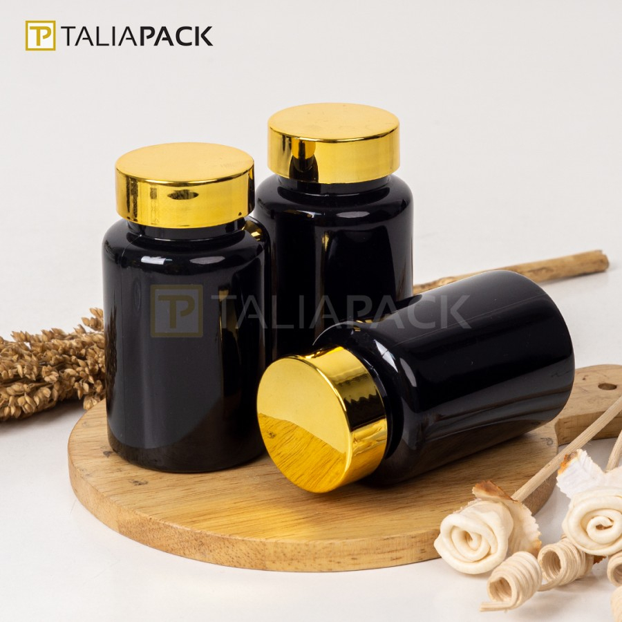 Jual BOTOL OBAT 120ML - BLACK GOLD (MIN. 100 PCS) | Shopee Indonesia