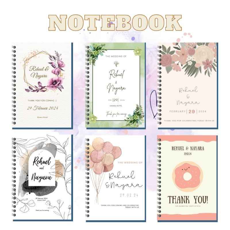 Jual Souvenir Pernikahan/Khitanan/Acara Kampus/Kantor Notebook Costum ...