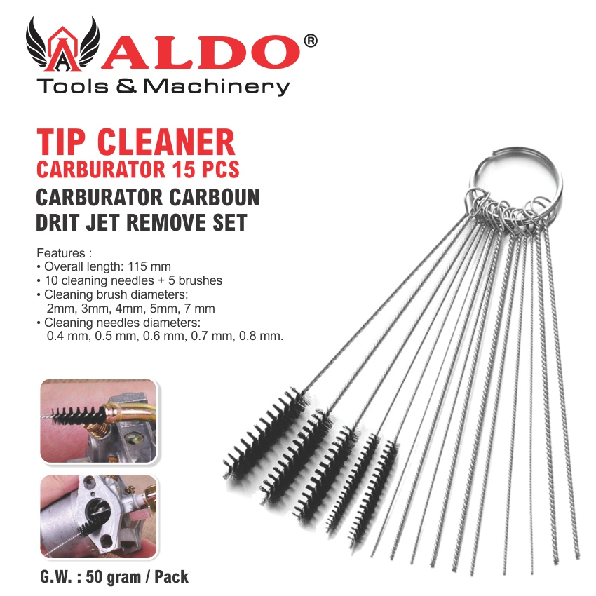 Jual ALAT ROJOK / PEMBERSIH KARBURATOR / TIP CLEANER CARBURATOR 15 PCS ...