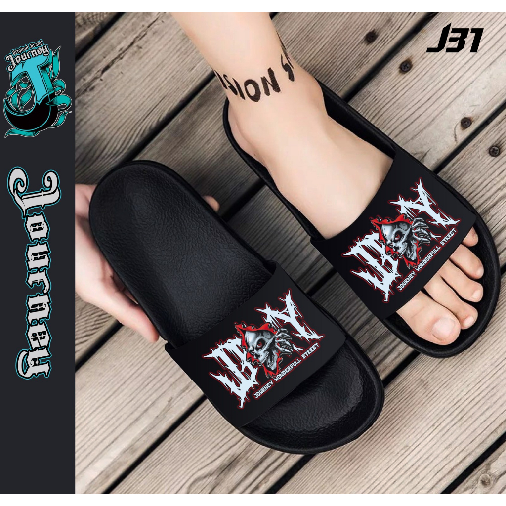 Jual Sandal Slop Pria Terbaru | Sandal Slip On Pria Distro | Sandal ...