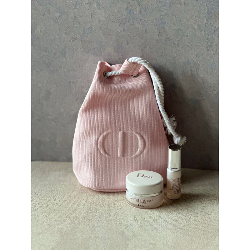 Jual Dior Pouch Pink Serut | Shopee Indonesia