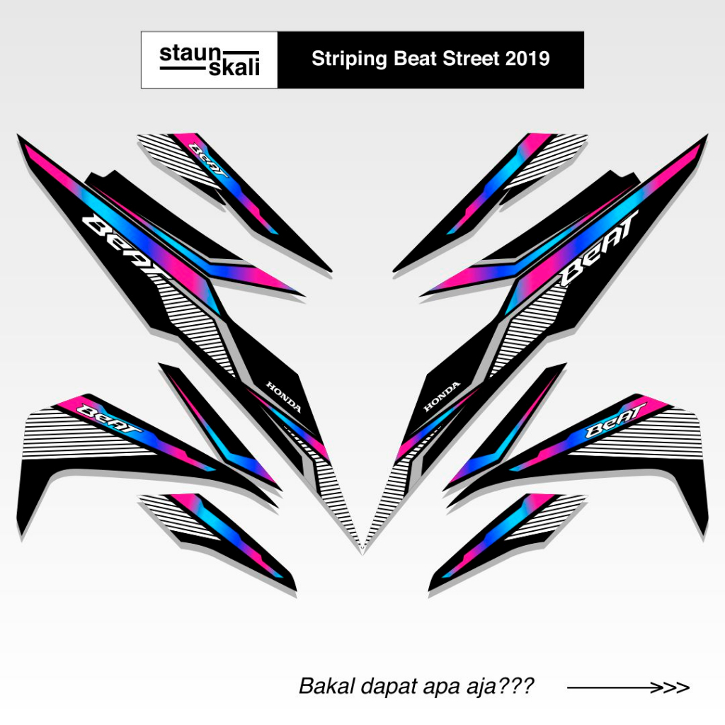 Jual Striping Honda Beat Street Variasi (5) 2016 2017 2018 2019 eSP Fi ...