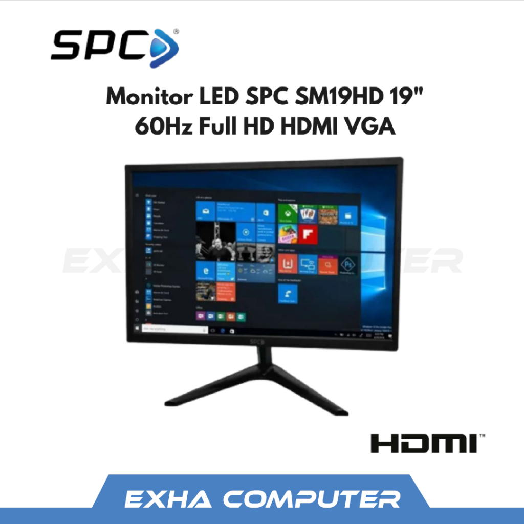 Jual LED Monitor SPC 19 Inch Full HD Input HDMI VGA SM-19HD | Shopee ...