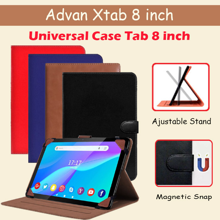 Jual Advan XTab 2023 8 inch Book Cover Leather Case Stand Kesing ...