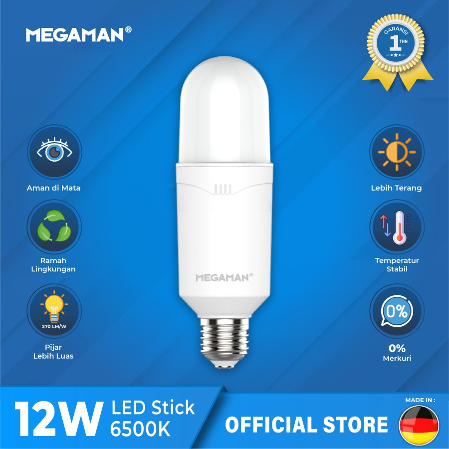 Jual Lampu LED MEGAMAN P-Bulb 12W Cahaya Putih (6500K) Garansi 2 Tahun | Shopee Indonesia